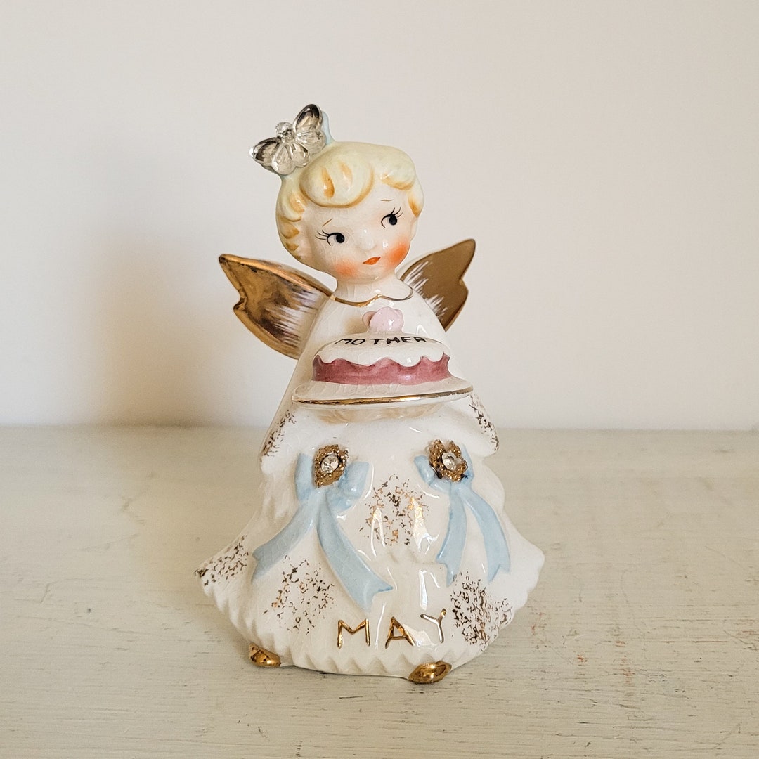 Lefton May Birthday Angel, Mother's Day Figurine - Etsy