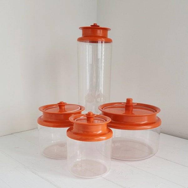 Orange Canister Set - Etsy