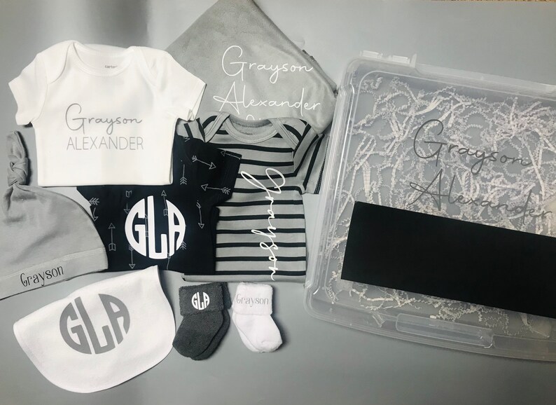 Small Personalized Baby Box Baby Boy Baby Girl | Etsy