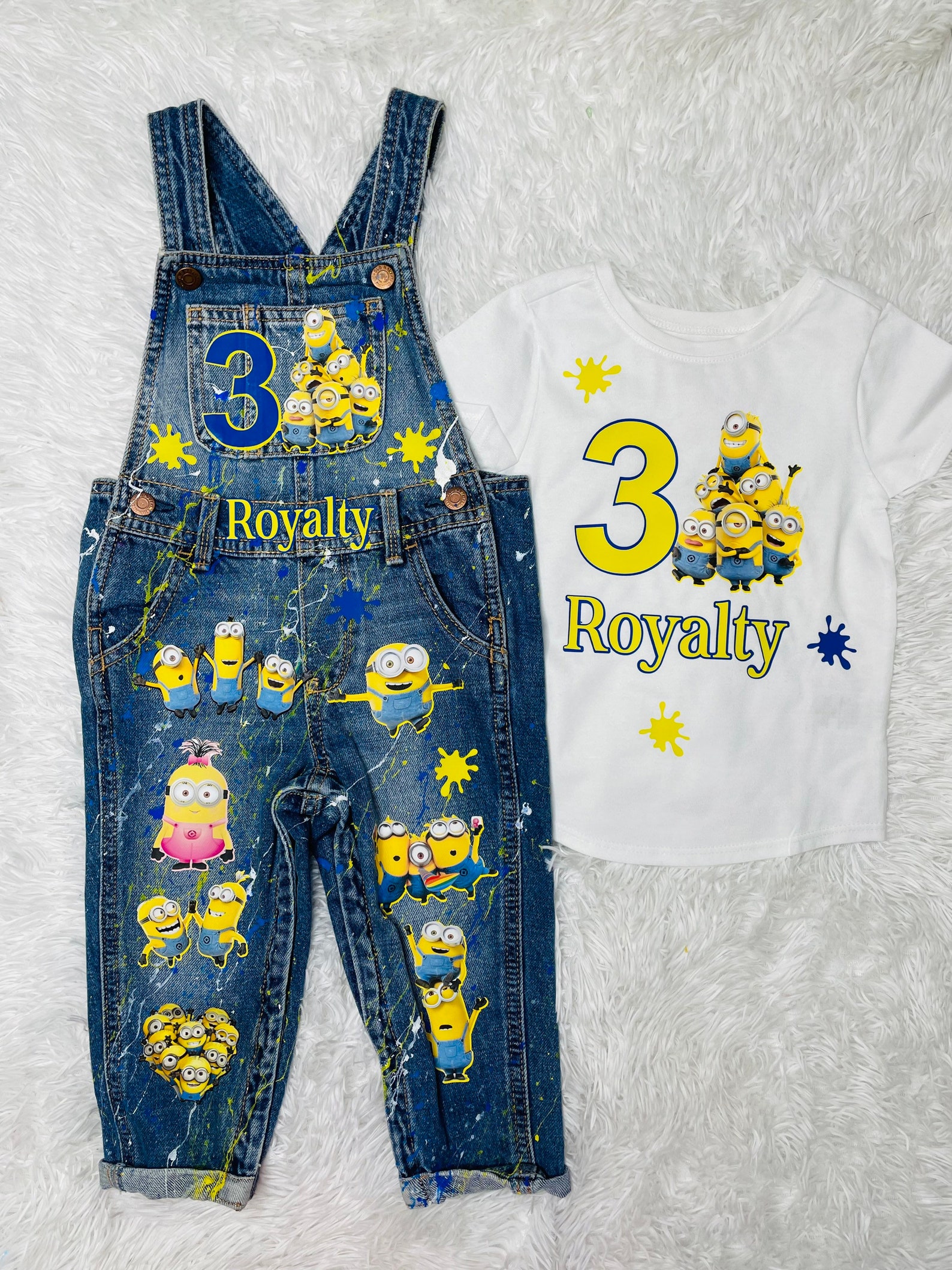 Cartoon Theme-custom Overalls-boy or Girl - Etsy