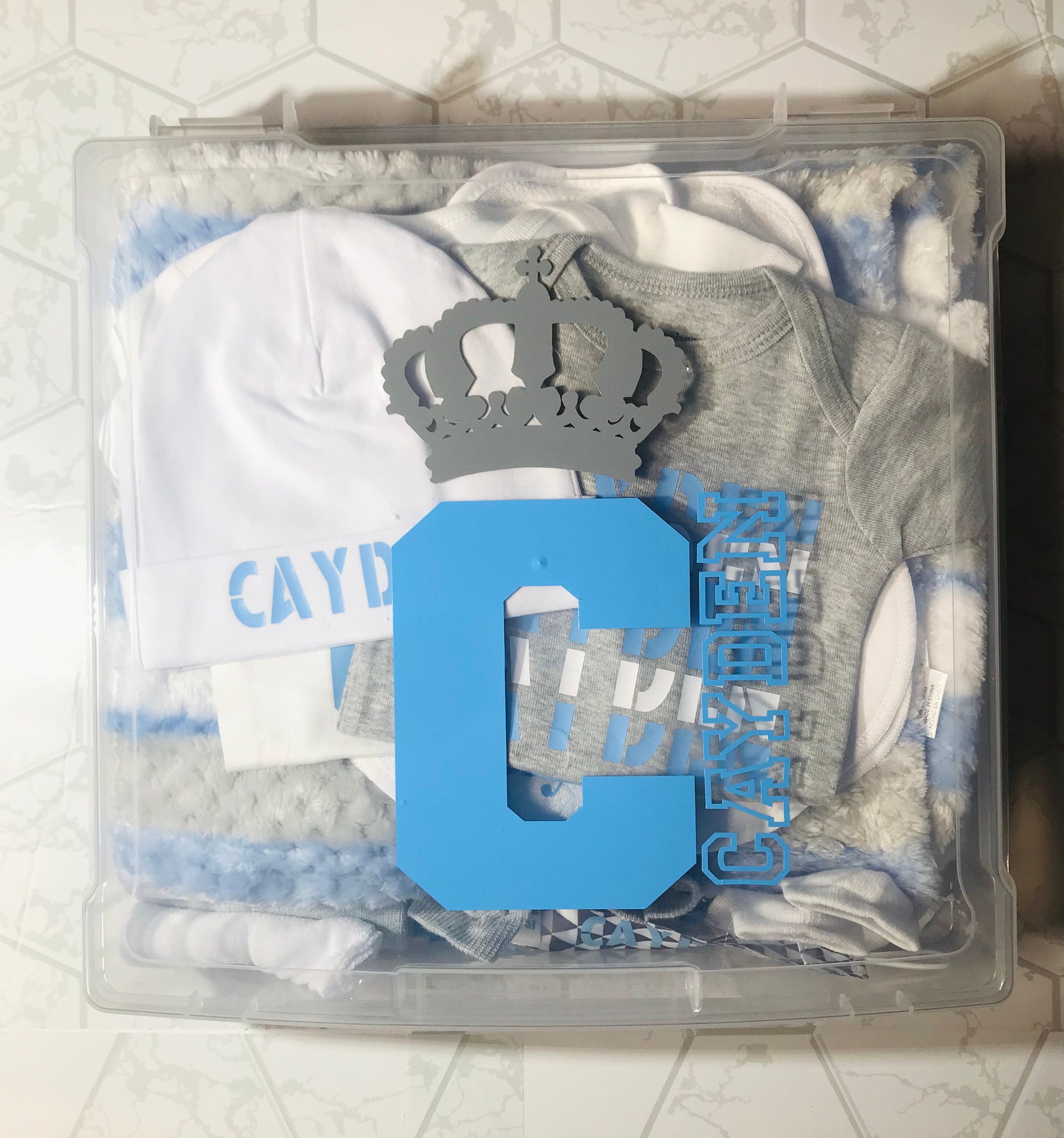 Medium Personalized Baby Box | Etsy