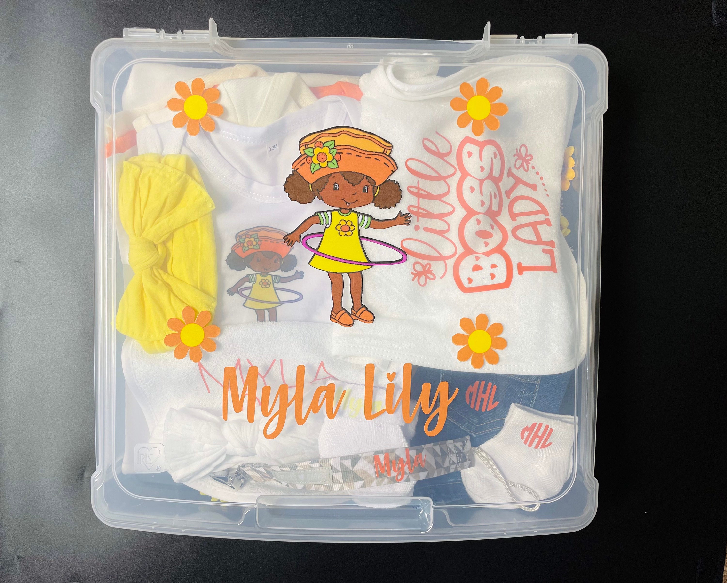 Large Personalized Baby Box for Girls | Etsy