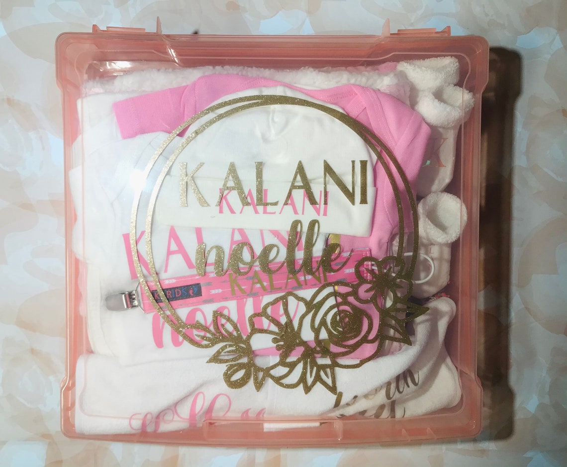 Medium Personalized Baby Box for Girls | Etsy