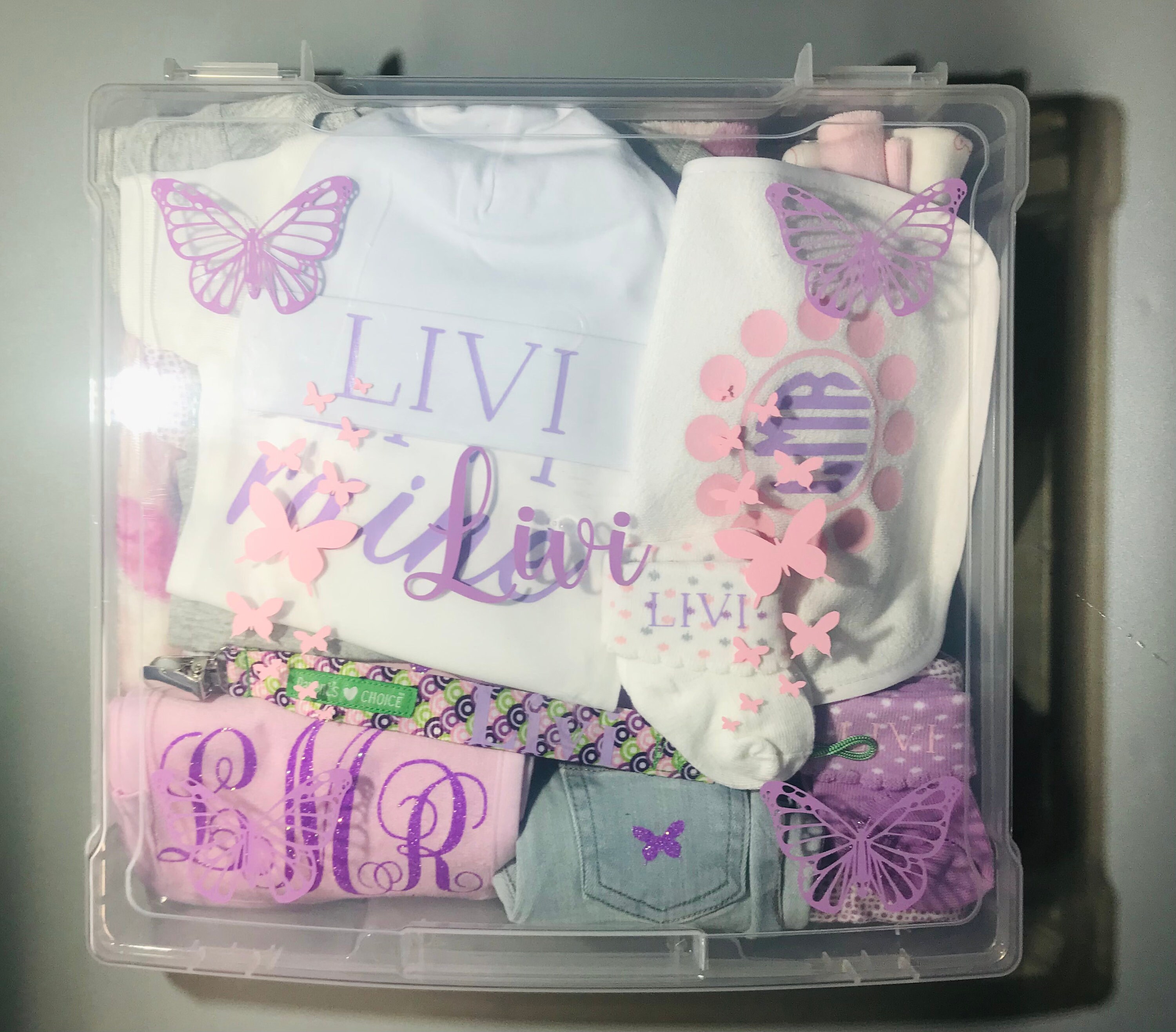 Large Personalized Baby Box for Girls | Etsy