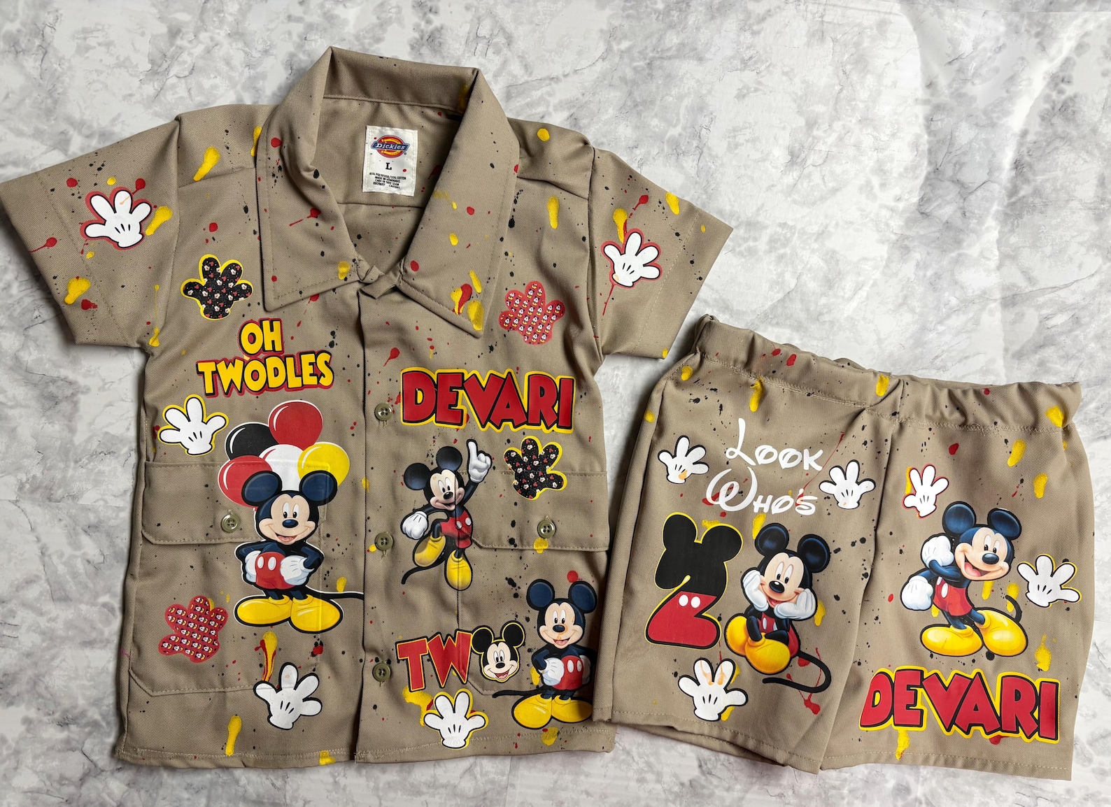 Custom Dickie Set-any Theme-shorts - Etsy