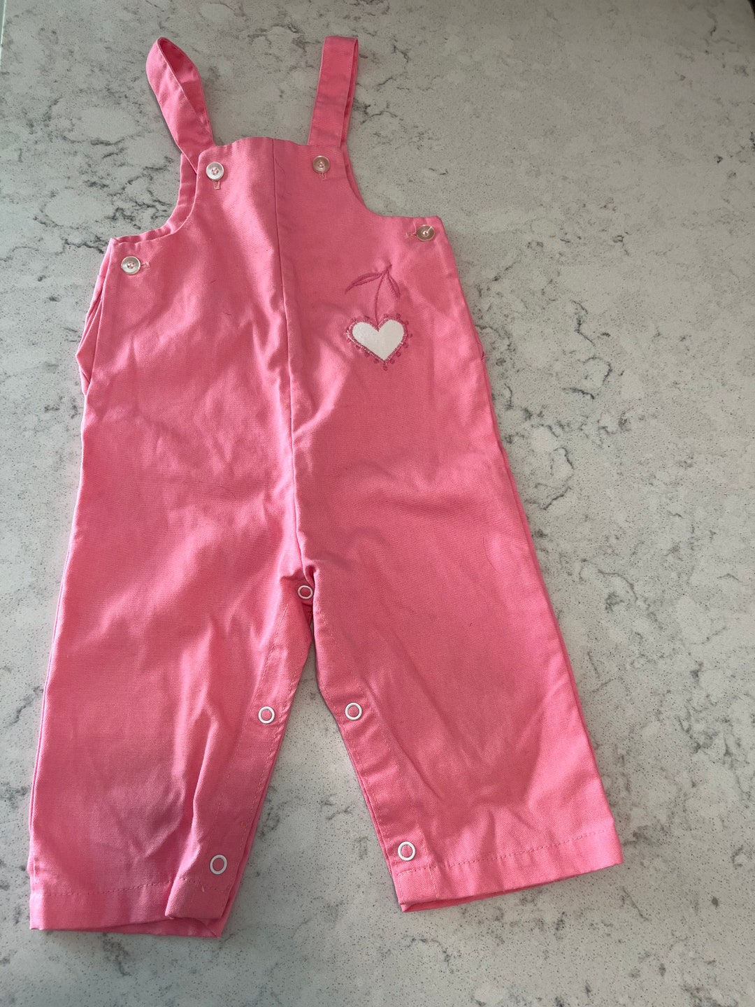 Health-tex Pink Heart Overalls - Etsy
