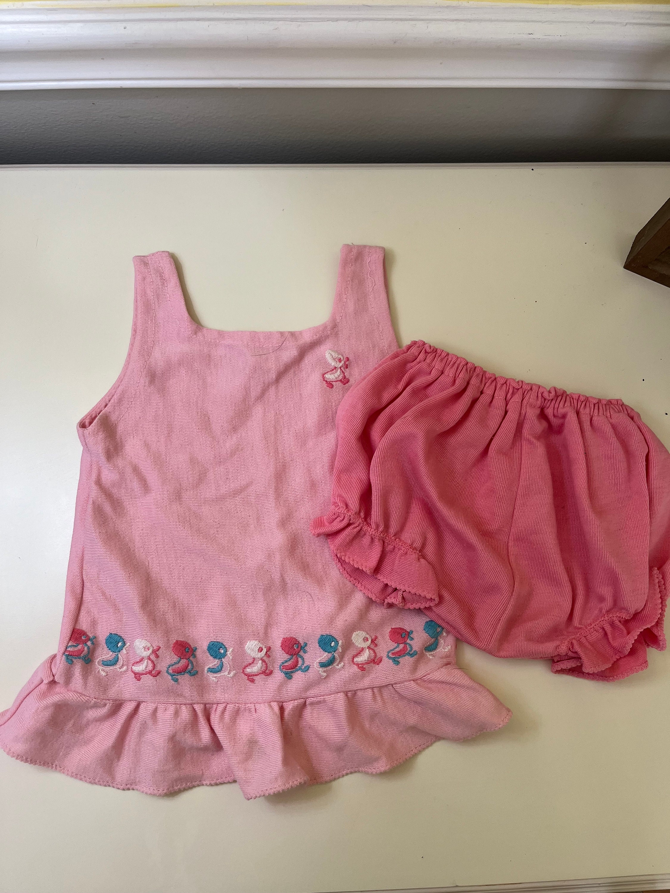 Pink Ducky Outfit With Bloomers - Etsy