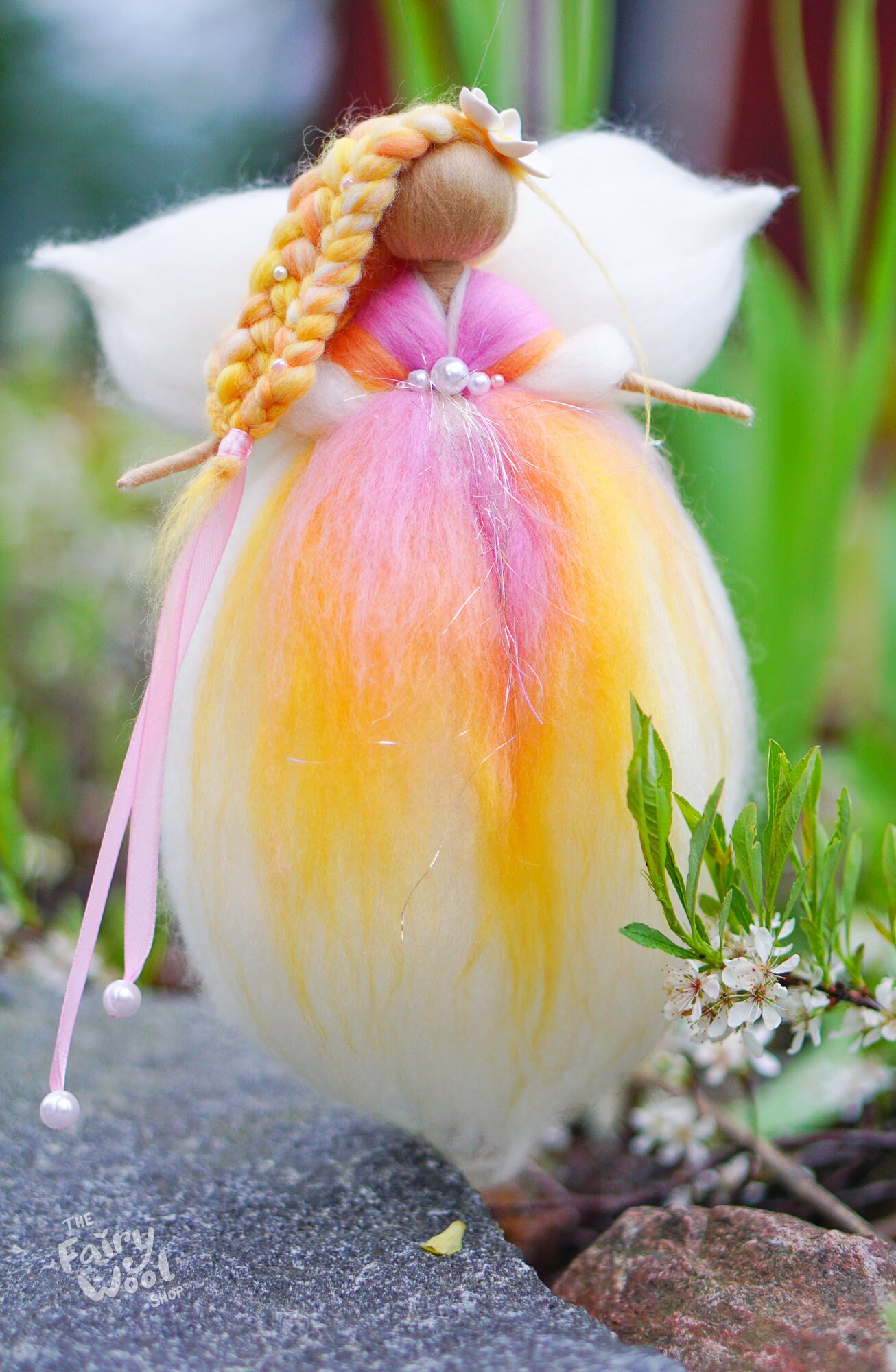 Sunrise Wool Fairy, Waldorf Inspired Needle Felted Sunlight Fairy ...