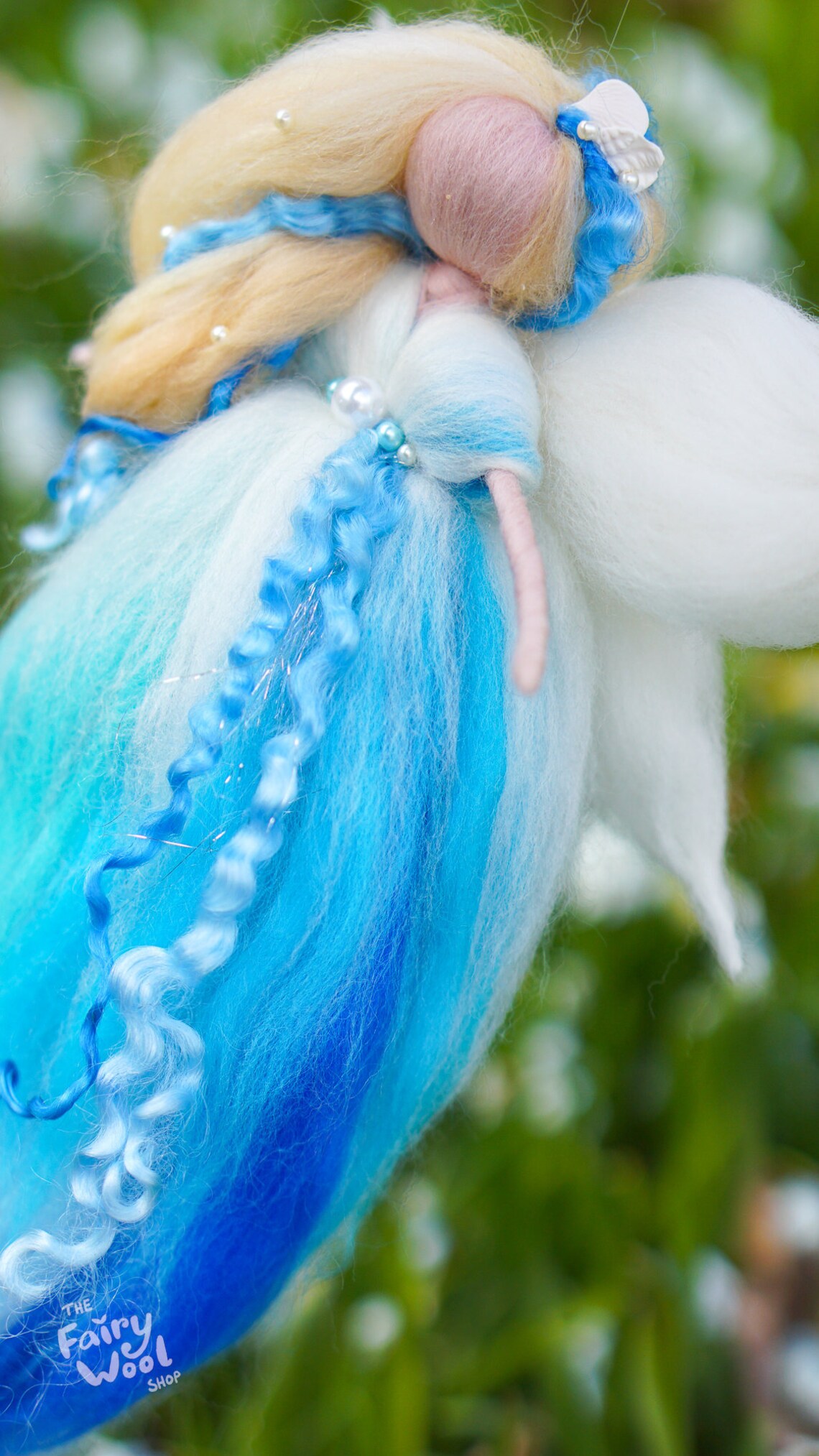 Mermaid Wool Fairy, Waldorf Inspired Needle Felted Water Fairy, Fairy ...