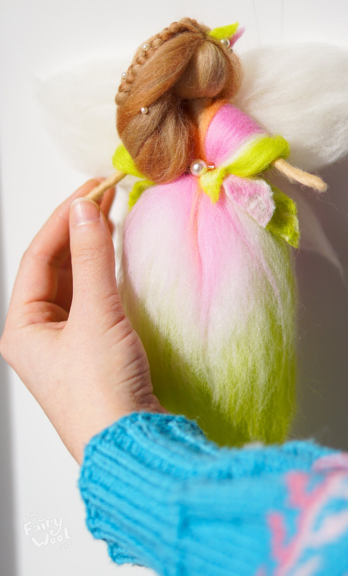 Spring Wool Fairy, Waldorf Inspired Needle Felted Flower Fairy, Fairy ...