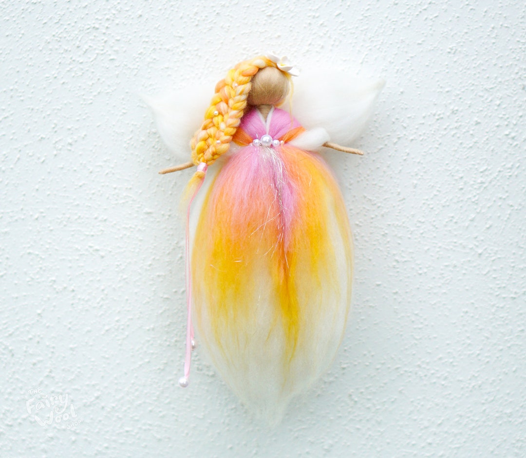 Sunrise Wool Fairy, Waldorf Inspired Needle Felted Sunlight Fairy ...