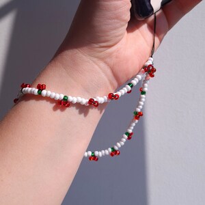 Cherry Phone Charm, Beaded Y2k Phone Strap, 90s Accessory Gift ...