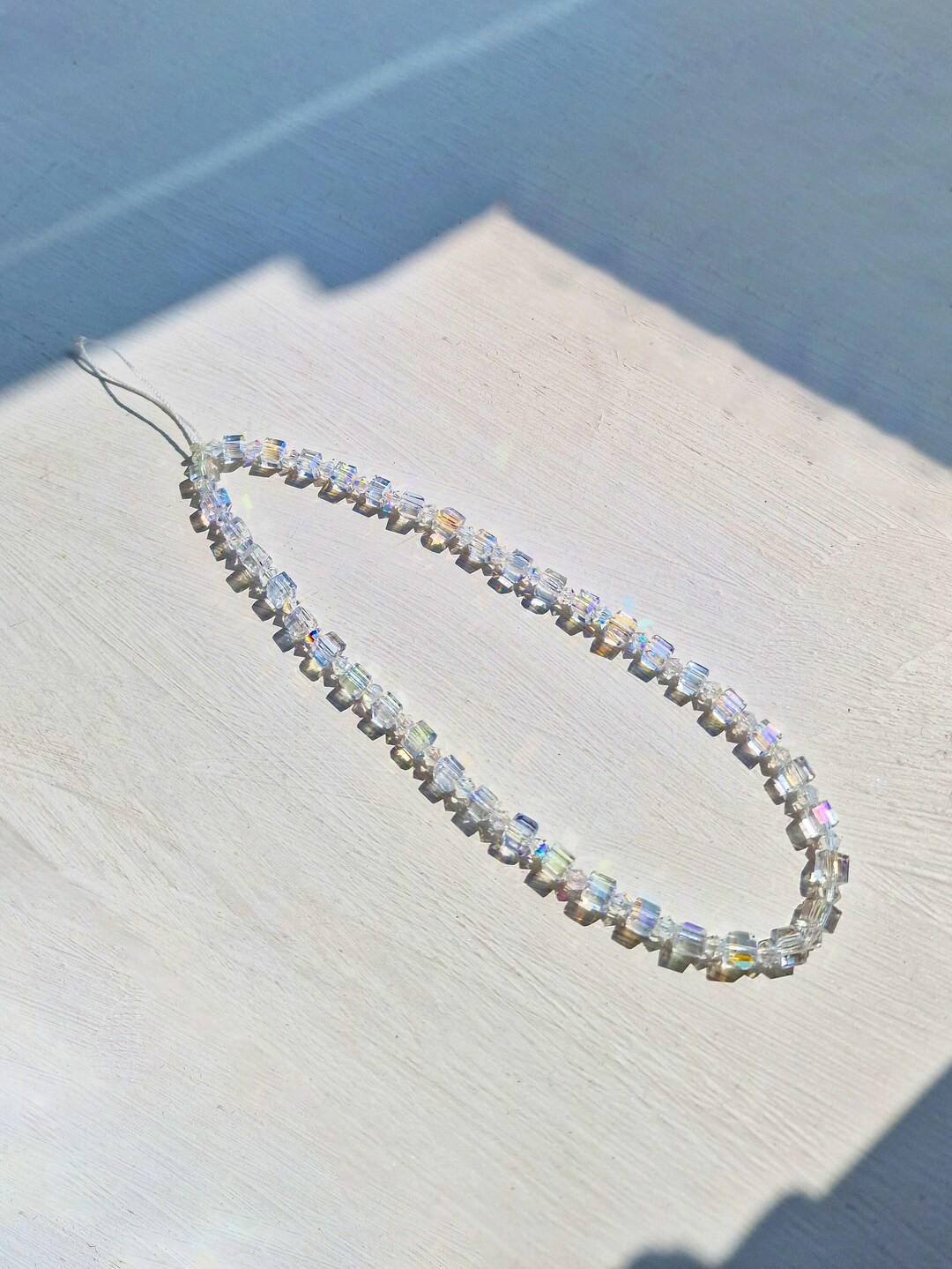 Translucent Glass Cube Phone Strap, 90s Accessory Gift, Handmade ...