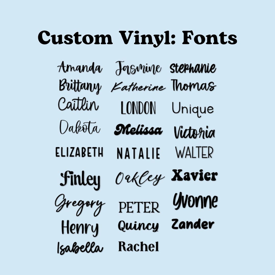 Custom Text Vinyl Decal, Personalized Name Decal - Etsy