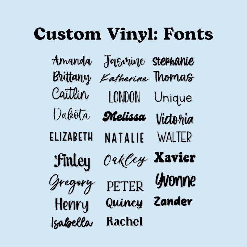 Vinyl Names on Glass - Etsy