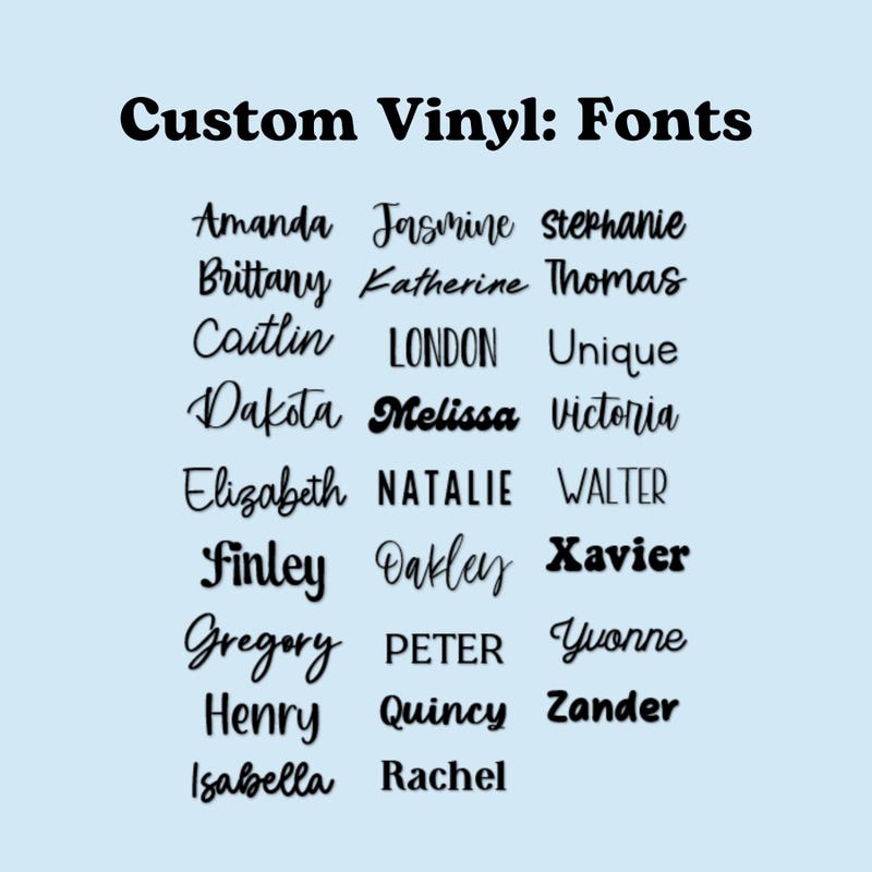 Personalised Decal Names - Etsy