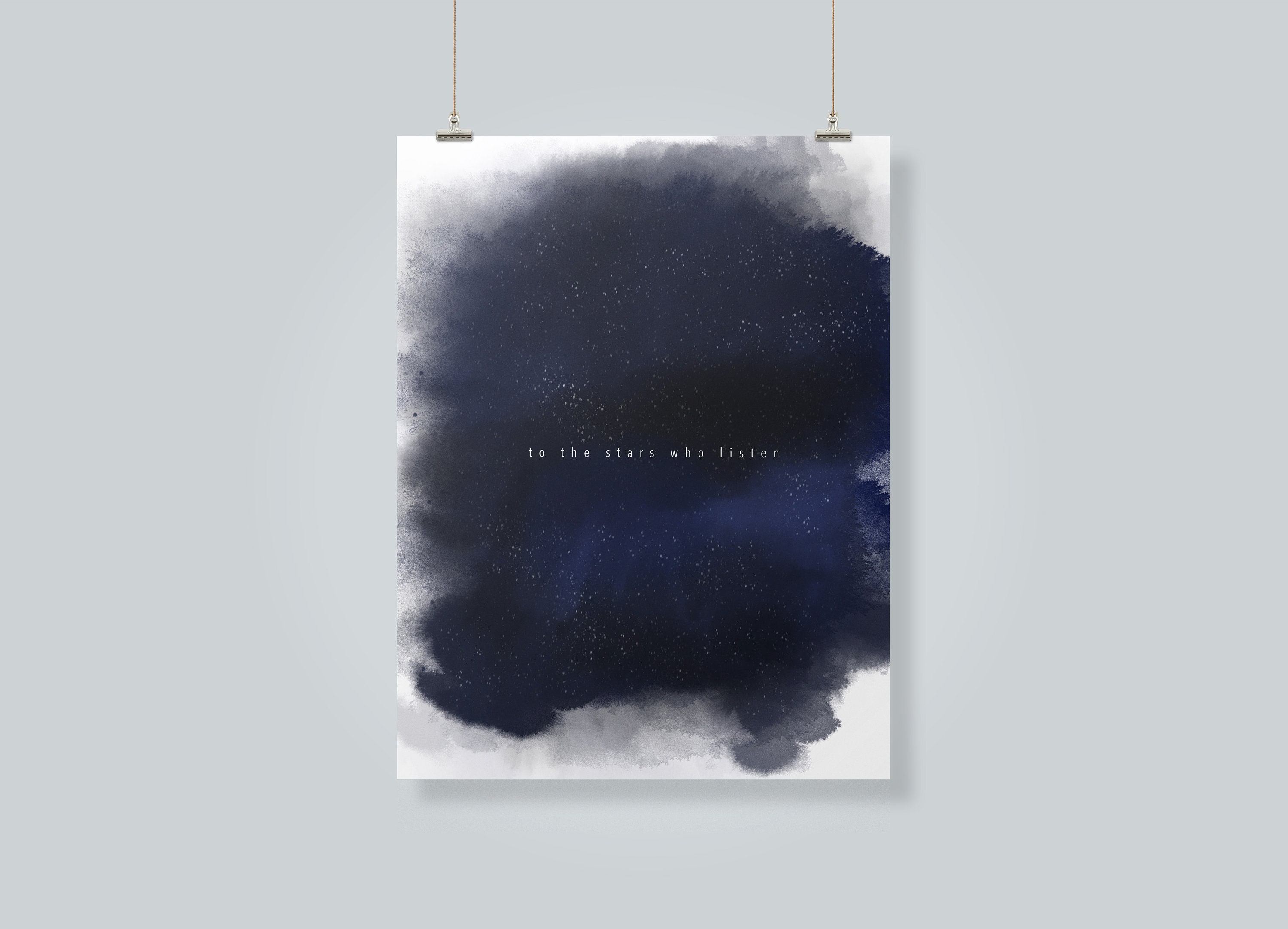 Printable ACOTAR Poster // Night Sky Illustration // to the Stars Who ...