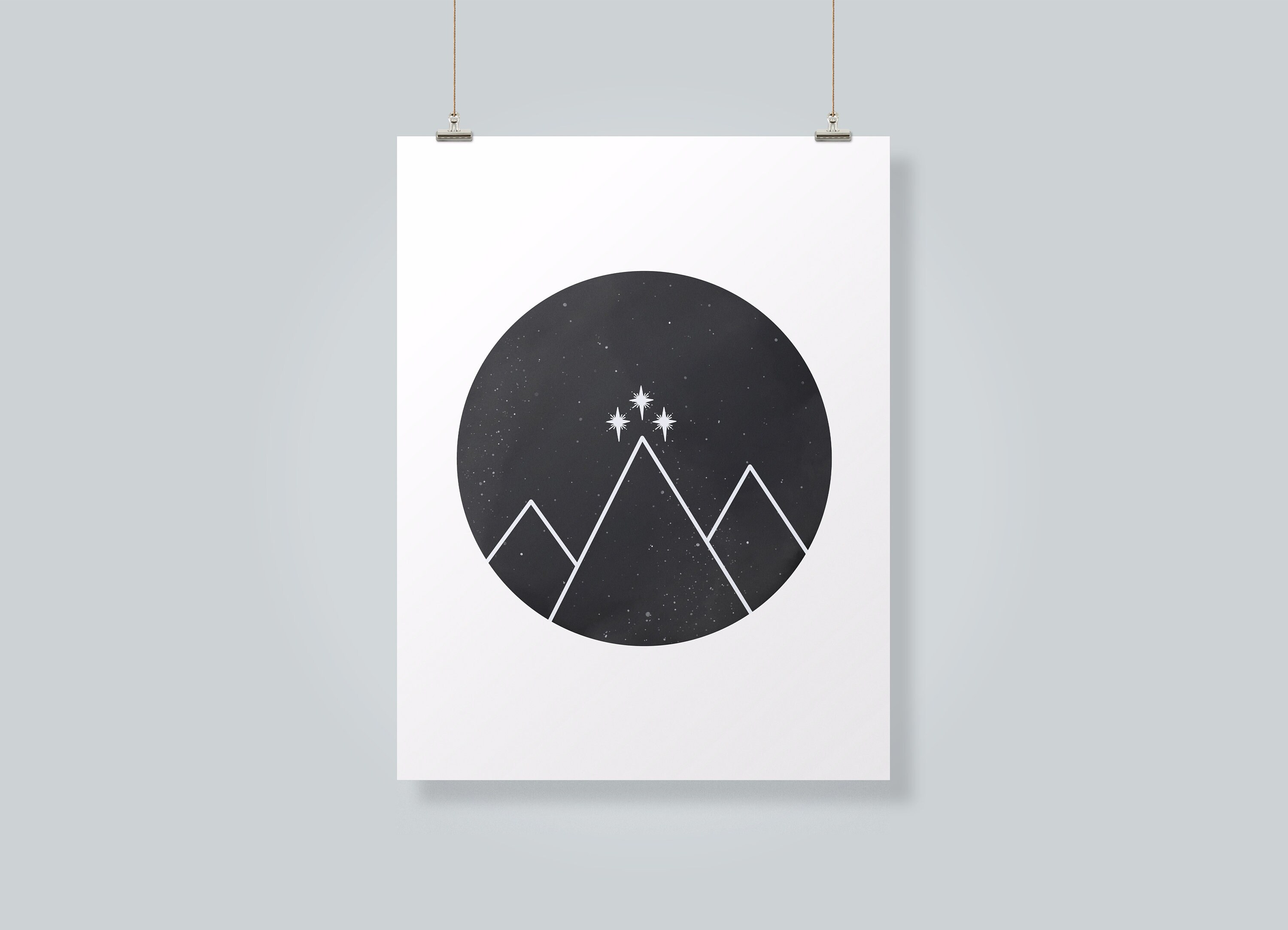 Printable ACOTAR Poster // Minimalist Home Decor // Three Stars Over ...