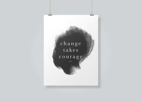 Feminist Quote Poster // Minimalist Art // change Takes | Etsy