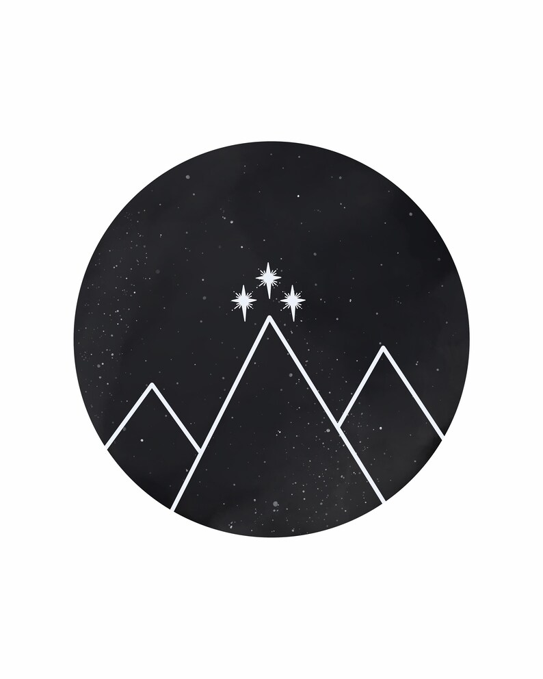 Printable ACOTAR Poster // Minimalist Home Decor // Three Stars Over ...