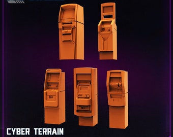 3D Printed Papsikels Cyberpunk Sci-fi Cyber Terrain Automated - Etsy