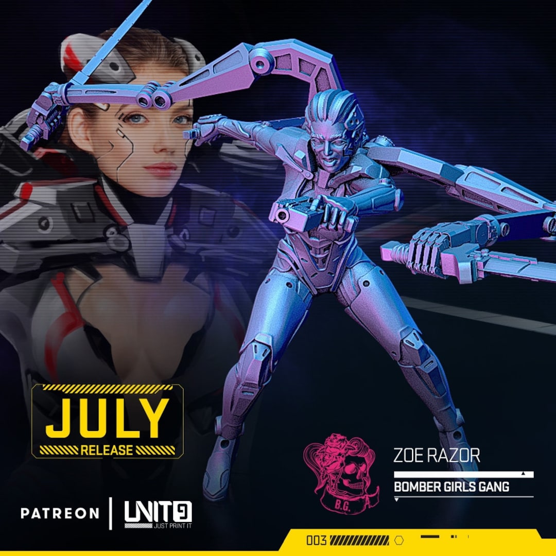 ZOE RAZOR - Bomber Girls Gang / July 2021 / Sci-fi Cyberpunk / UNIT9 - Etsy