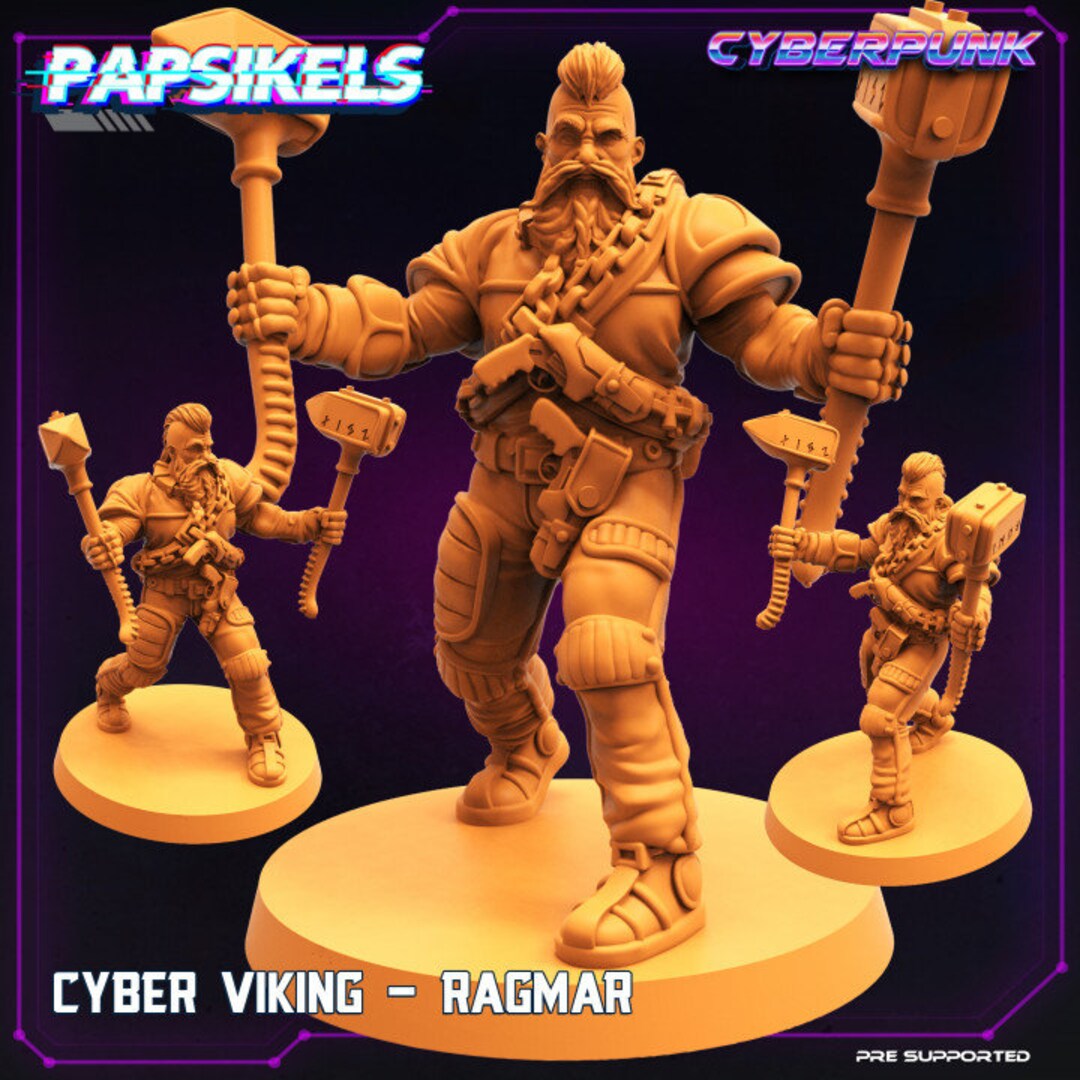 Cyber Viking - Ragmar / Sci-fi Cyberpunk / Papsikels - Etsy