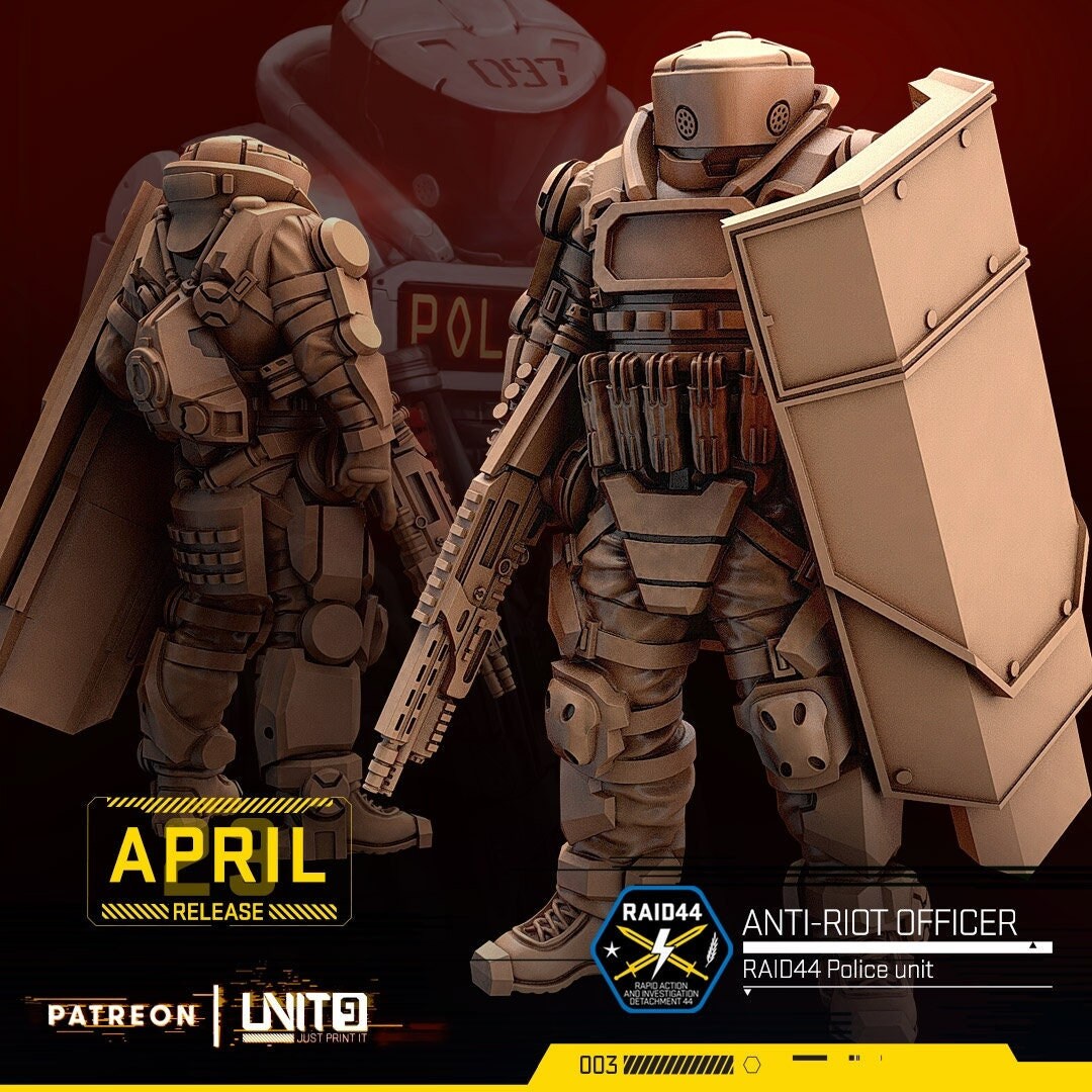 ANTI-RIOT OFFICER - Raid 44 Police Unit / 4 Styles / April 2023 / Sci ...