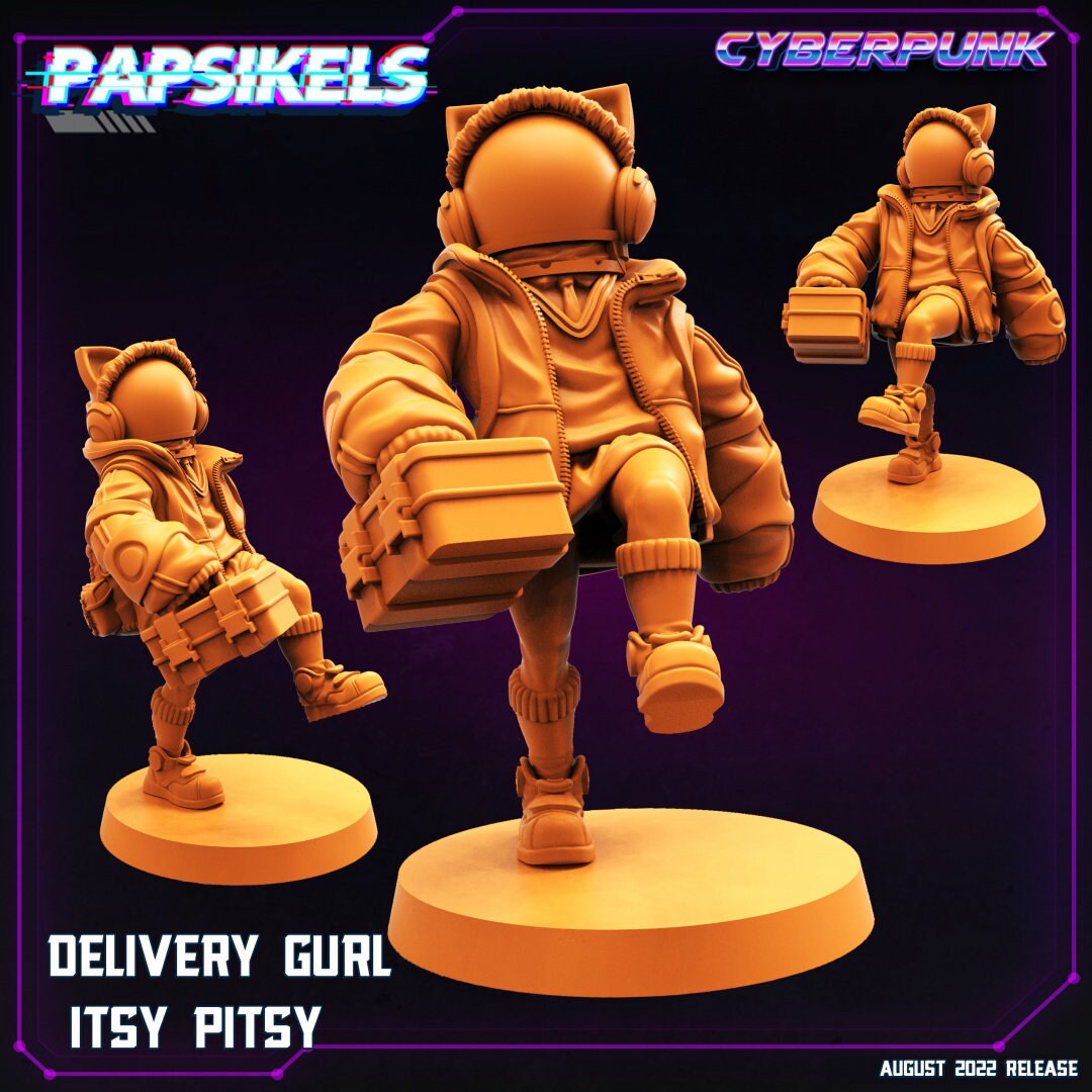 Delivery Gurl Itsy Pitsy / Sci-fi Cyberpunk / Papsikels - Etsy