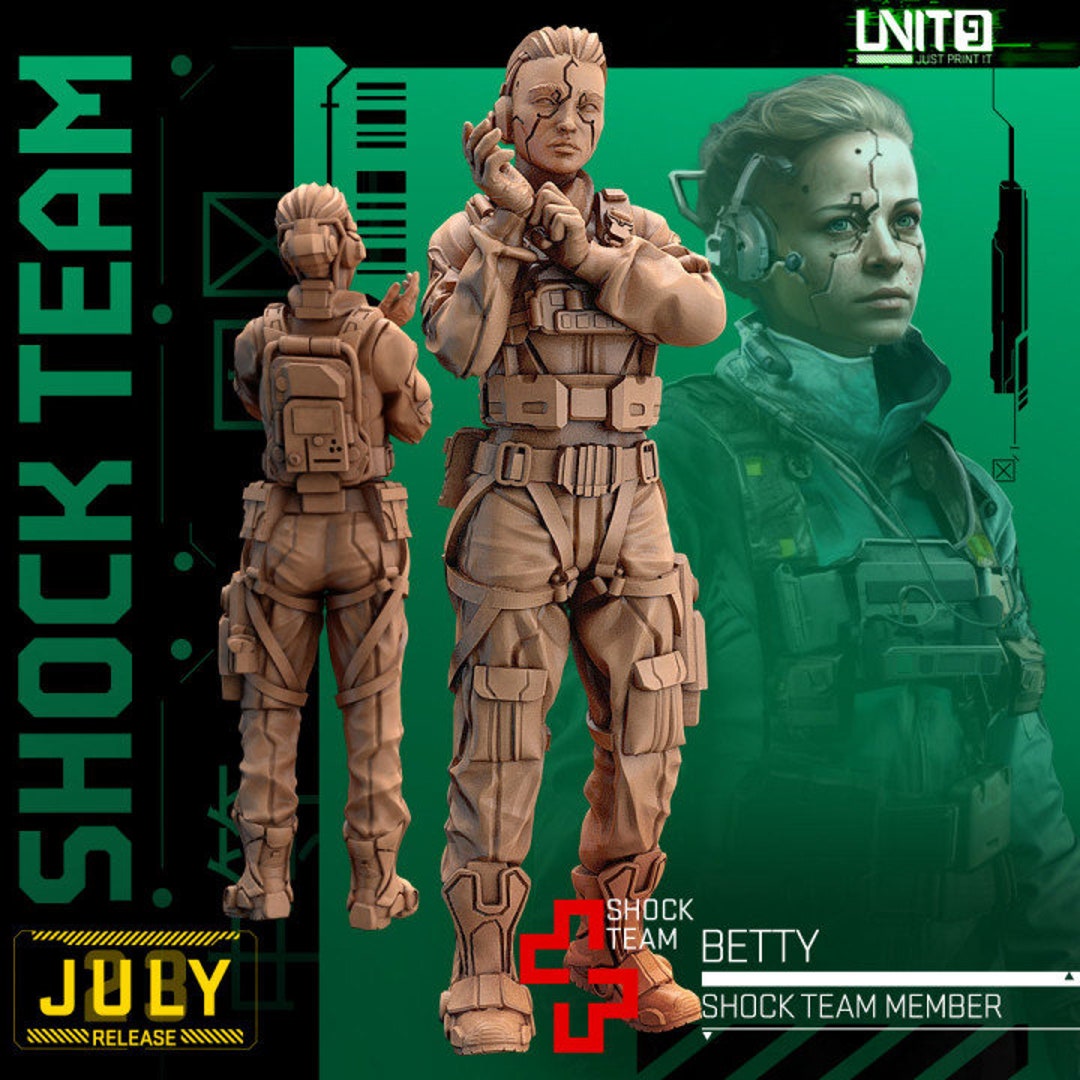 BETTY - Shock Team Member / July 2023 / Sci-fi Cyberpunk / UNIT9 - Etsy