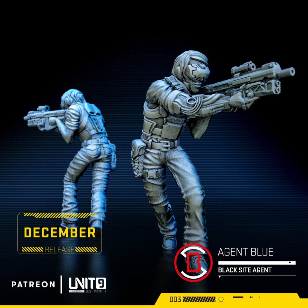 BLACK SITE AGENT - 3 Styles (agent Blue, Orange, Yellow) / December 2020 / Sci-fi Cyberpunk ...