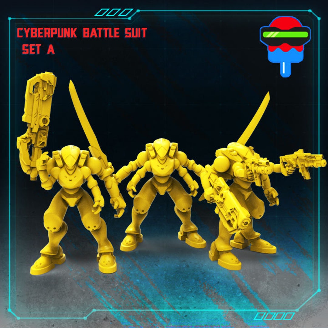 Cyberpunk Battle Suit Set / Sci-fi Cyberpunk / Papsikels - Etsy