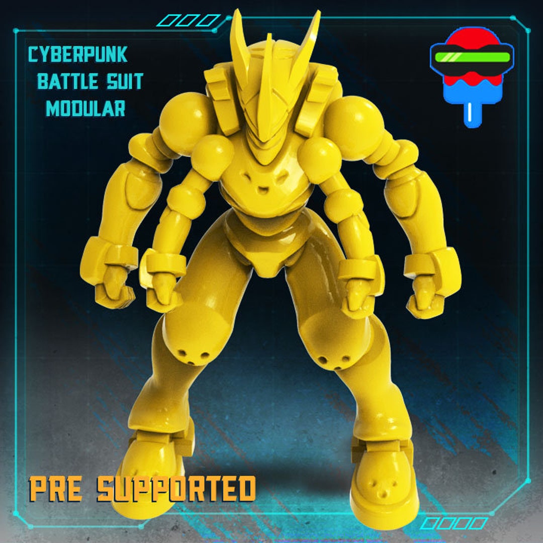 Cyberpunk Battle Suit Set C Modular / Sci-fi Cyberpunk / Papsikels - Etsy
