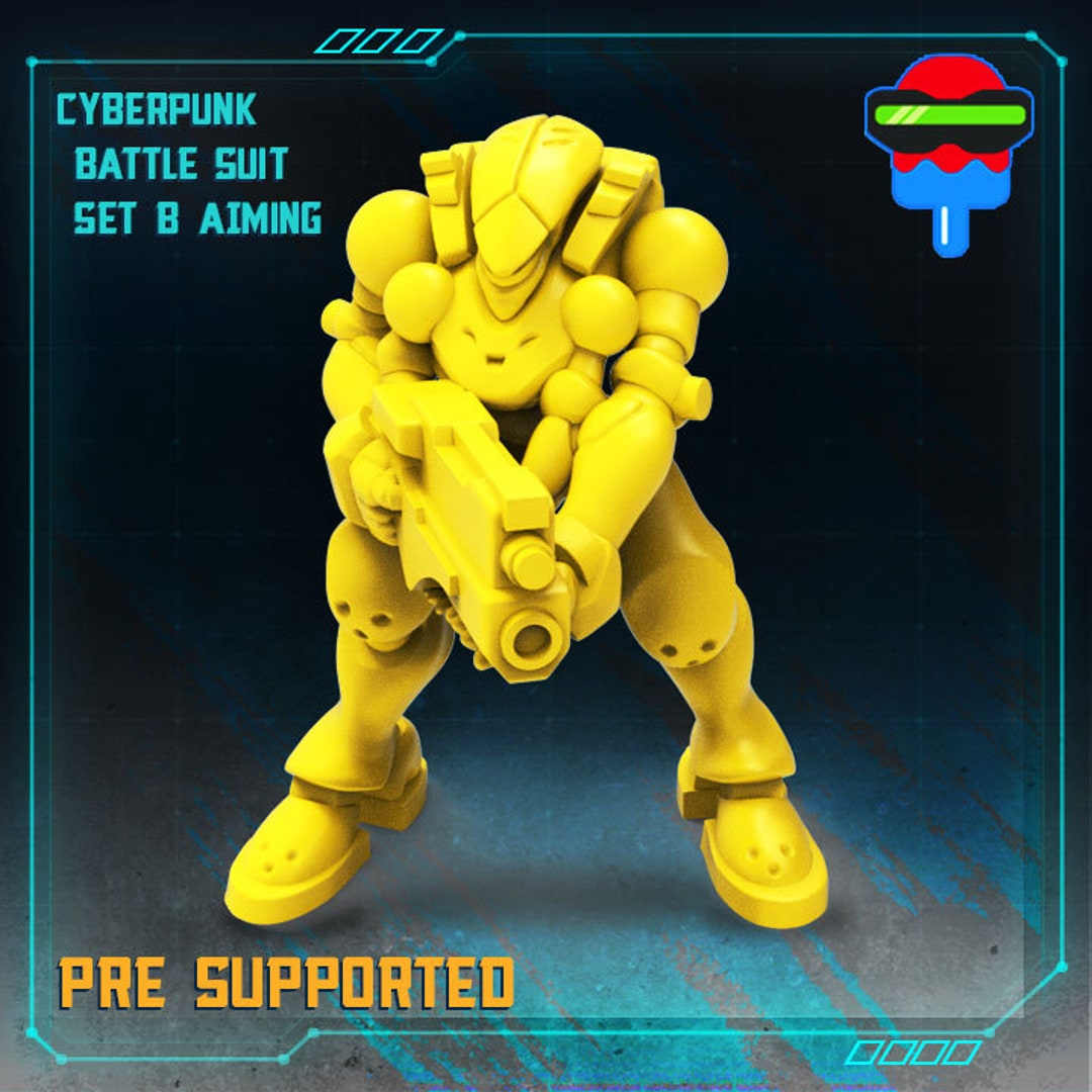 Cyberpunk Battle Suit Set B / Sci-fi Cyberpunk / Papsikels - Etsy