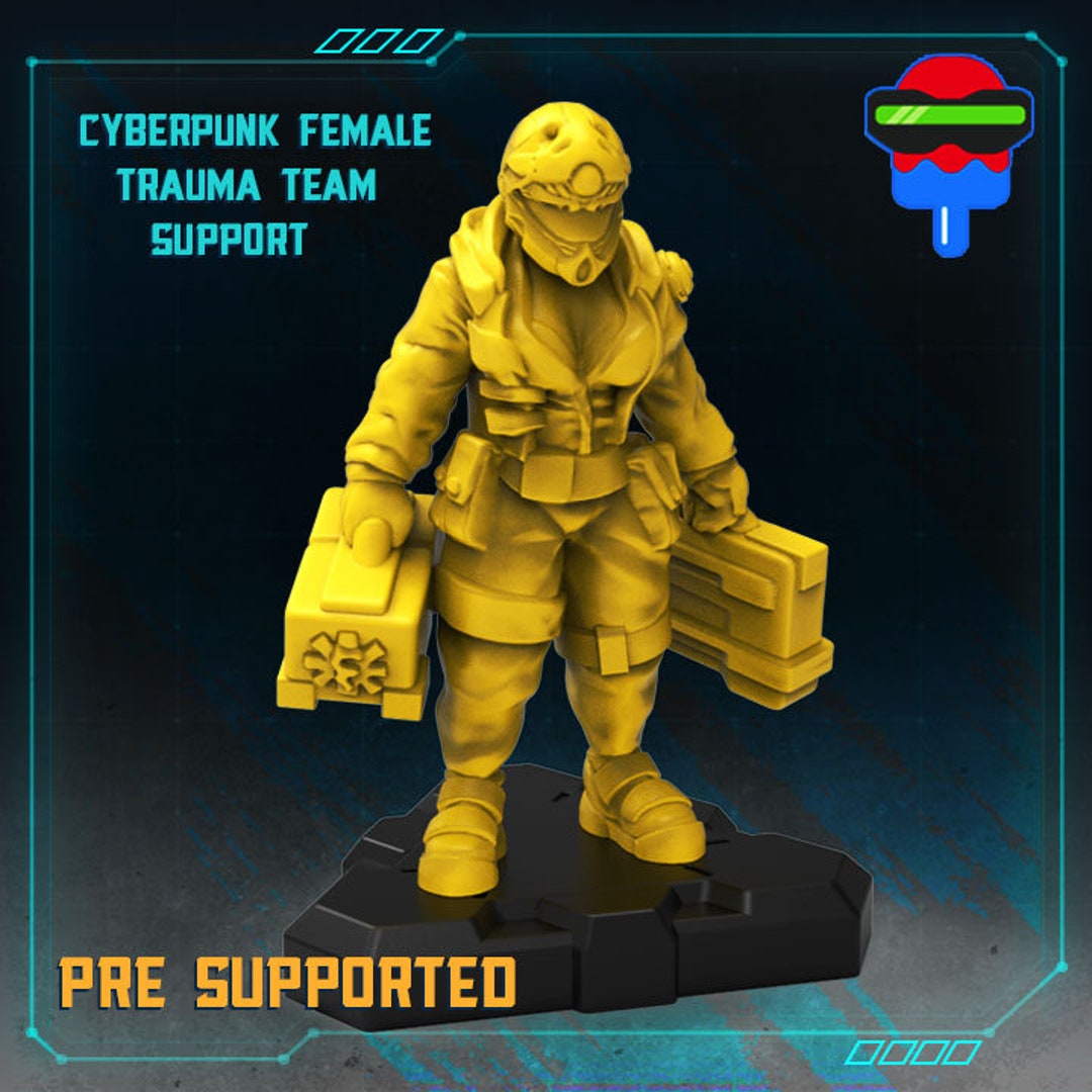 Cyberpunk Female Trauma Team Support / Sci-fi Cyberpunk / Papsikels - Etsy