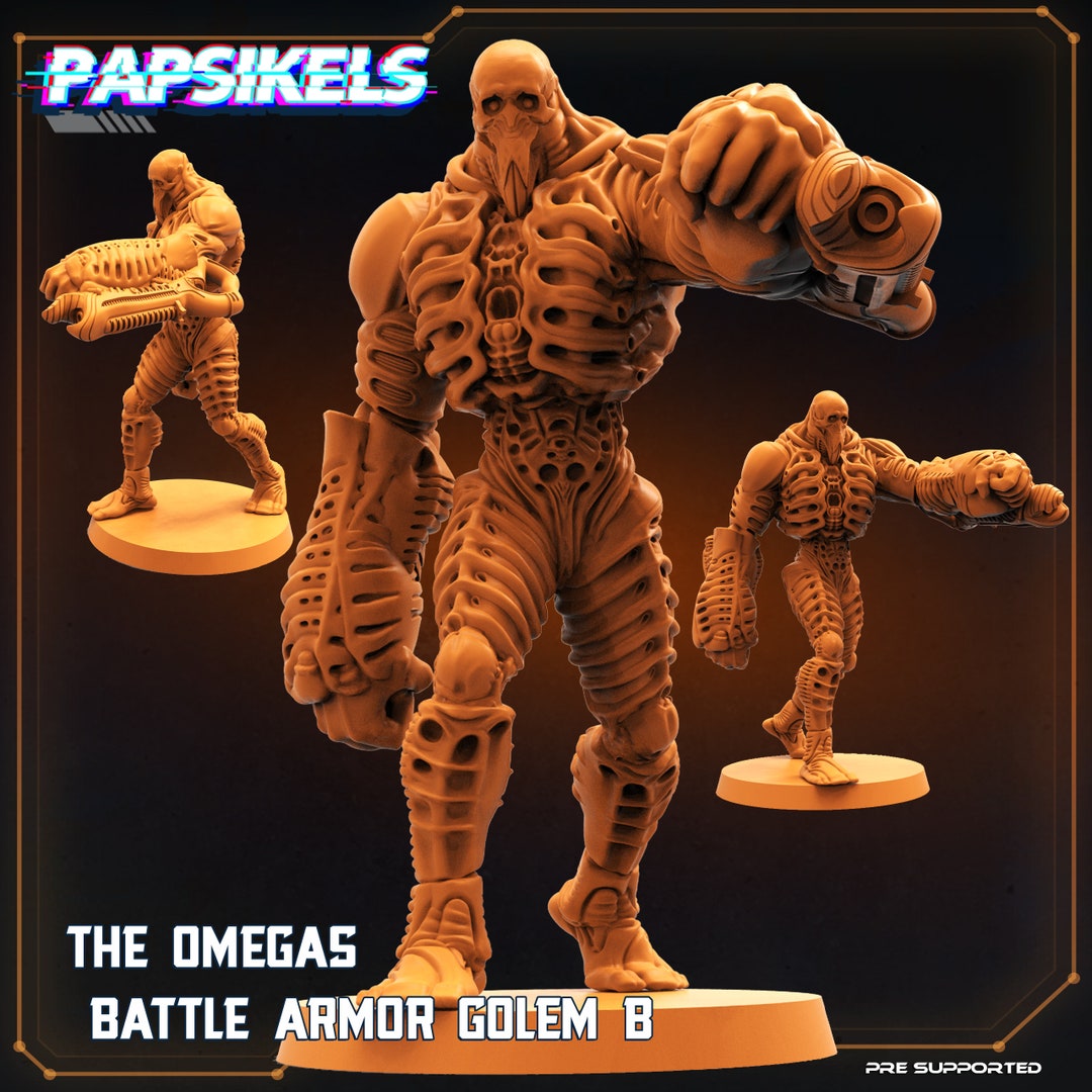 The Omega Battle Armor Golem B / Sci-fi / Papsikels - Etsy