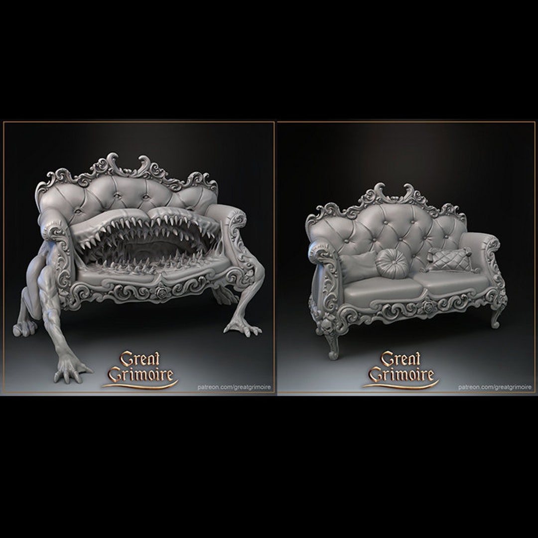 Sofa Monster / Great Grimoire / Tabletop RPG Miniature - Etsy