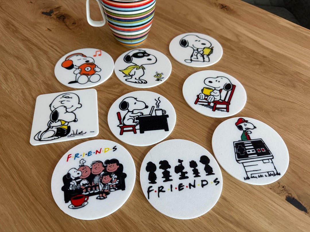 Coaster Friends Snoopy / Coasters / Wall Decor Part 2 - Etsy