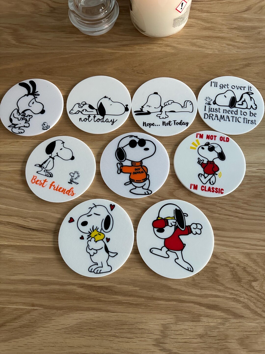 Coaster Friends Snoopy / Coasters / Wall Decor Part 1 - Etsy