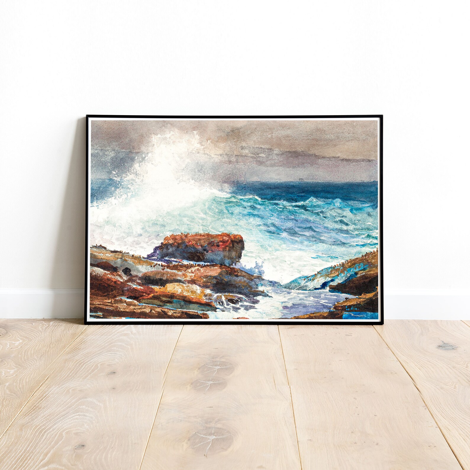Waves Wall Art Print, Coastal Wall Art, Ocean Digital Poster, Ocean ...
