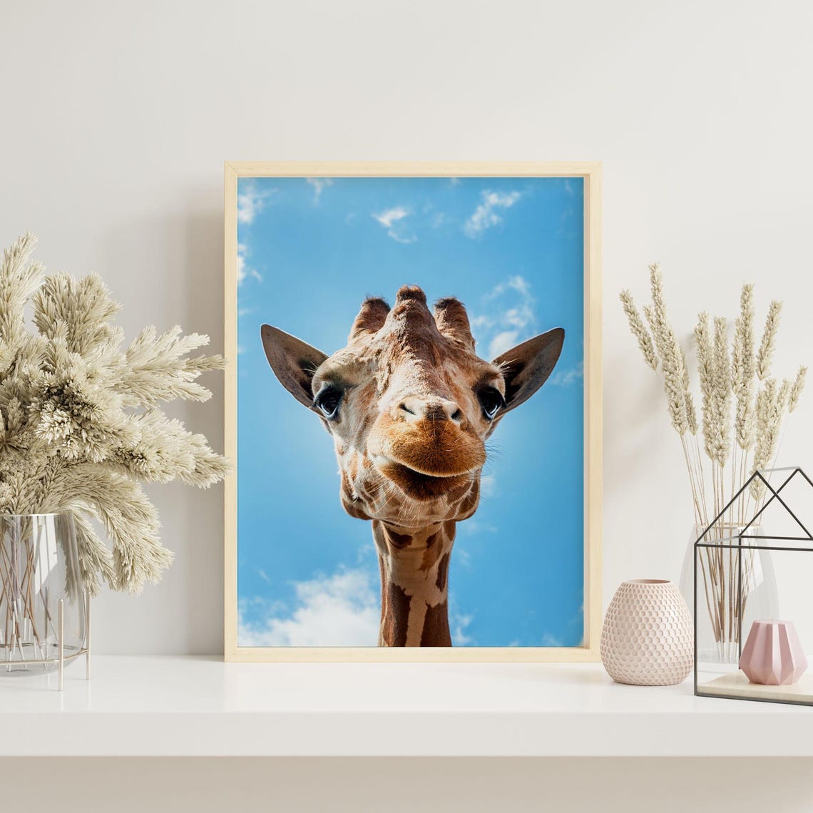 Giraffe Wall Art Print, Giraffe Wall Decor, Animal Wall Art, Nursery ...