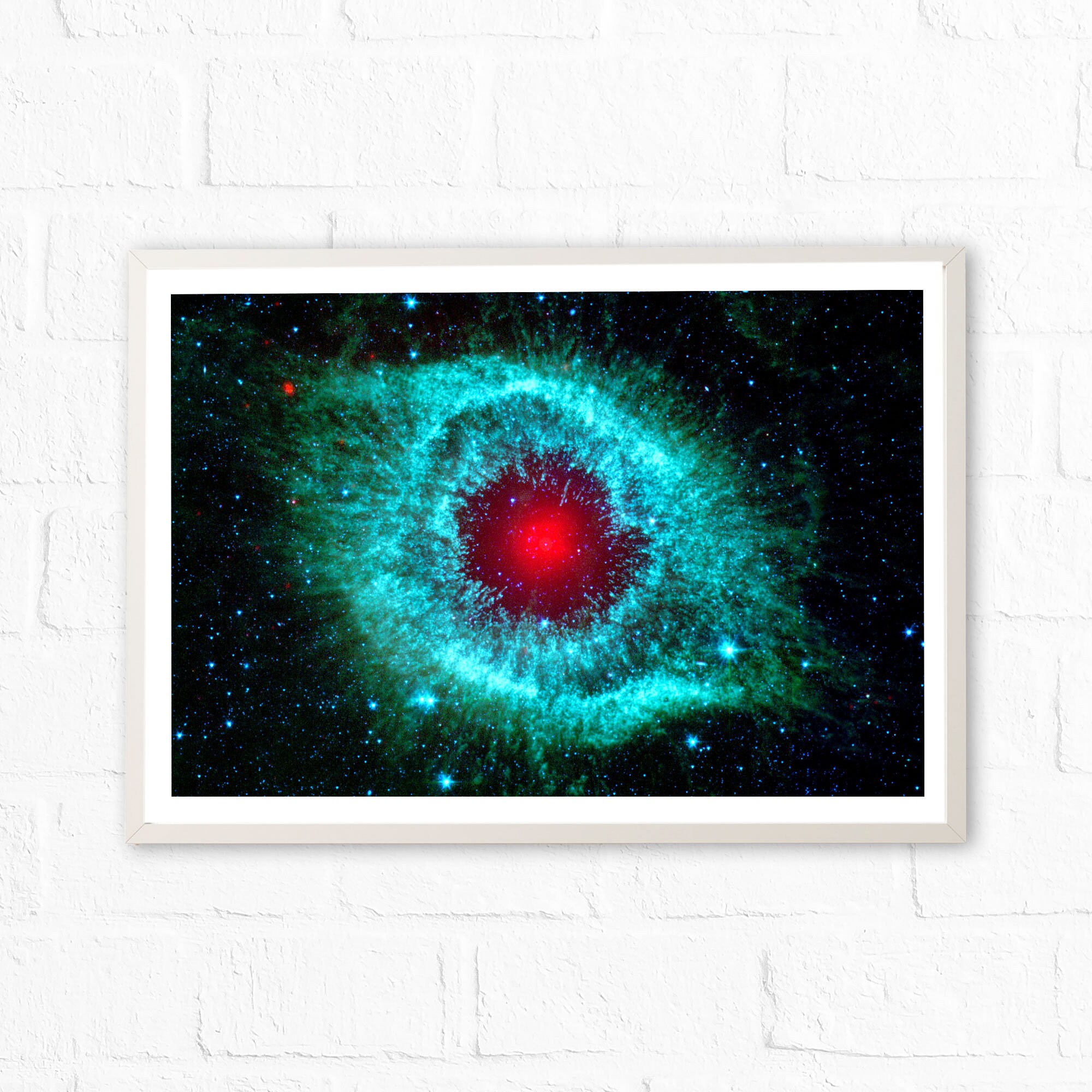 Helix Nebula Wall Art, Space Wall Art Print, Comets Kick up Dust in ...