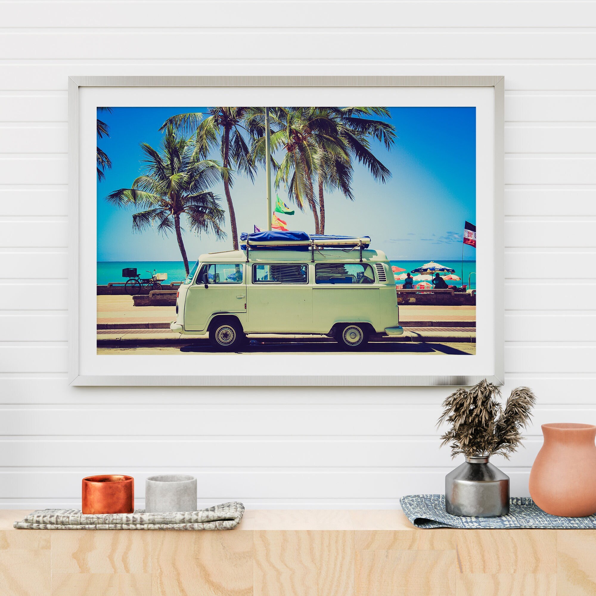 VW Van Bus Wall Art, Vintage Van Print, Digital Wall Art Prints ...