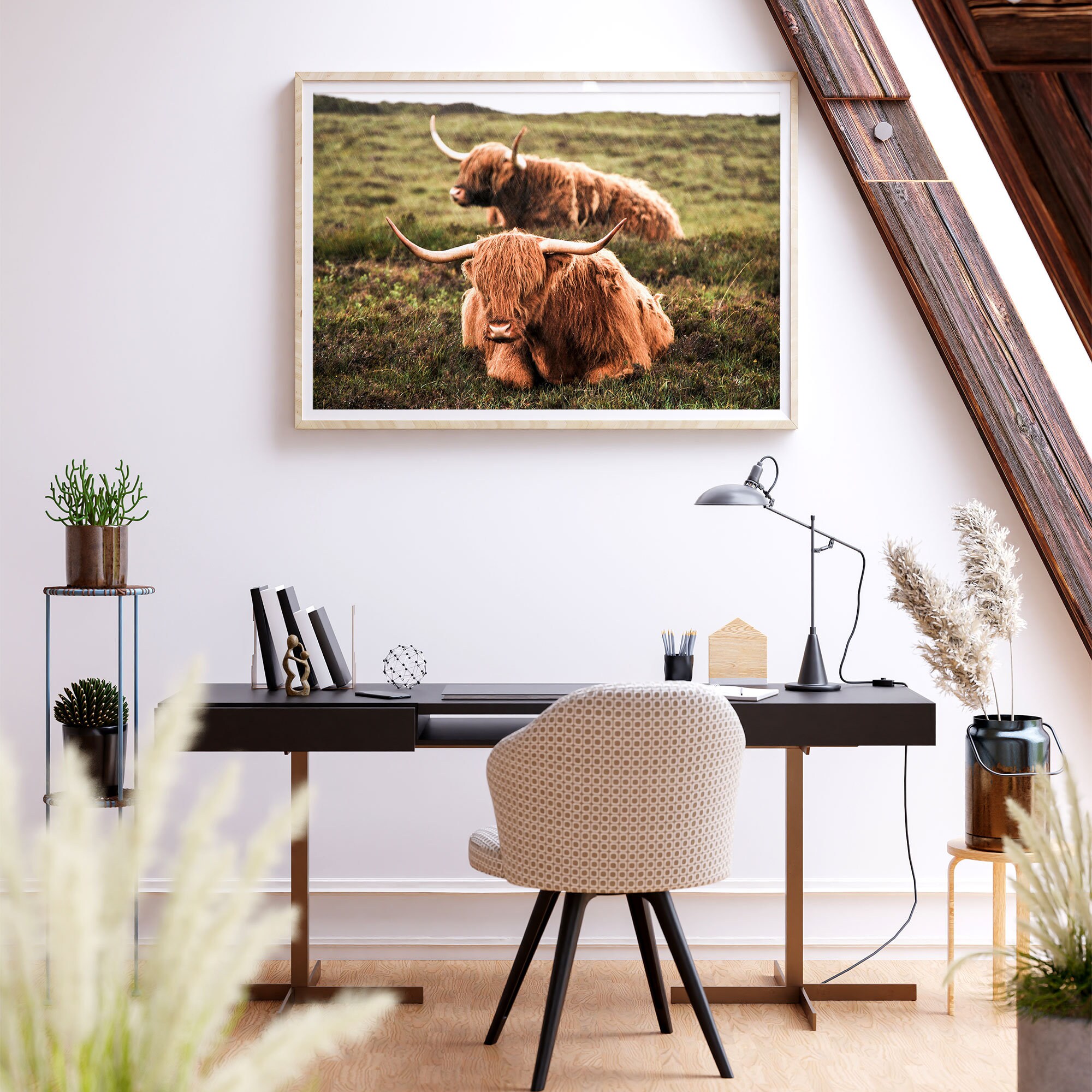 Highland Cow Wall Art Print, Printable Highland Cow Digital Poster ...