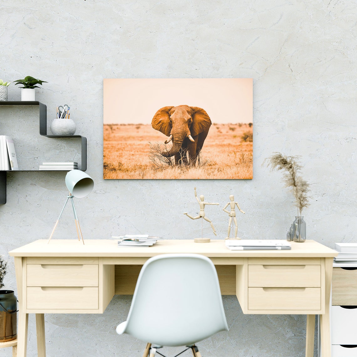 Elephant Wall Art Elephant Canvas Elephant Wall Decor Elephant Art ...