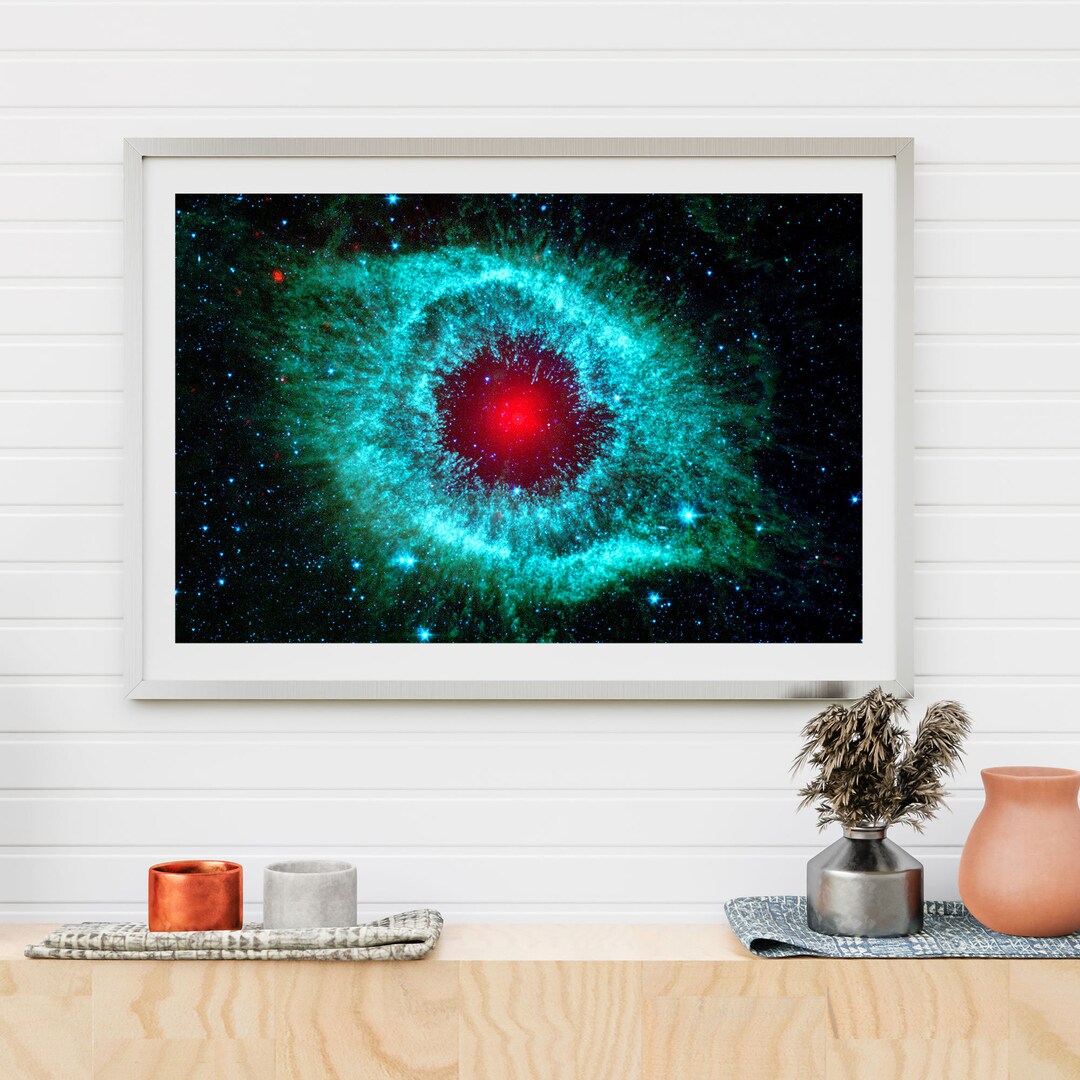 Helix Nebula Wall Art, Space Wall Art Print, Comets Kick up Dust in Helix Nebula, Nasa Telescope ...