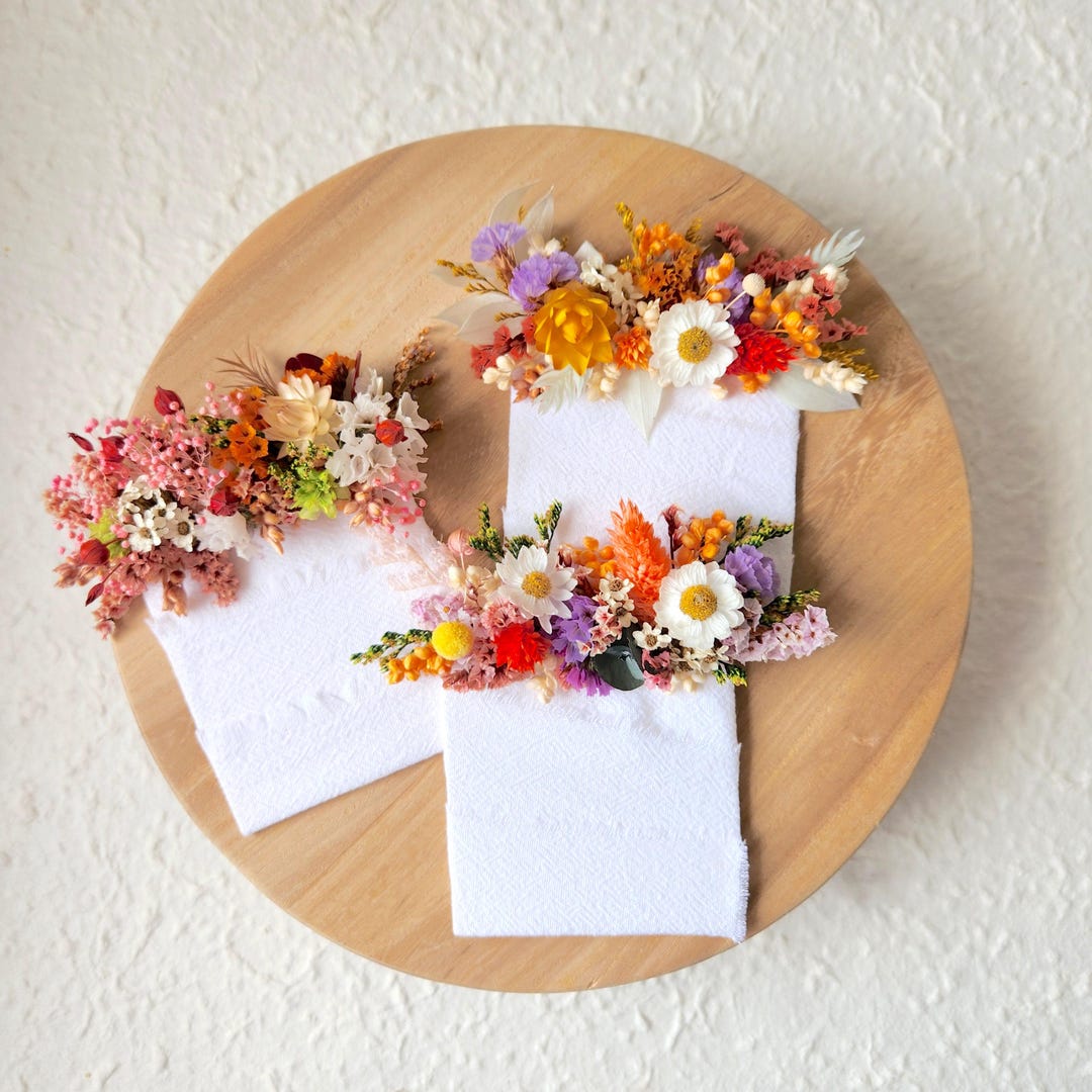 Wildflower Pocket Boutonnieres: Dried Wedding Flower Buttonholes - Etsy