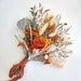 Burnt Orange Dried Flower Bouquet, Rustic Wedding Flower Arrangement - Etsy