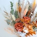 Burnt Orange Dried Flower Bouquet Rustic Wedding Flower - Etsy