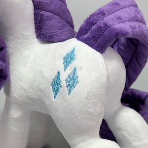 17" Rarity Plush Handmade Plushie Pony - Etsy